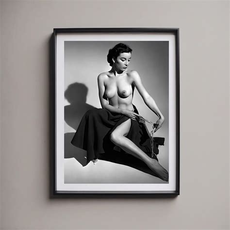 Margie Harrison Classic Vintage Pinup Model C 1950s Black And White