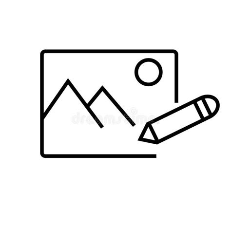 Edit Image Icon Perfect For Photo Editing And Design Tools Stock