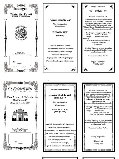 Undangan Takziah Pdf