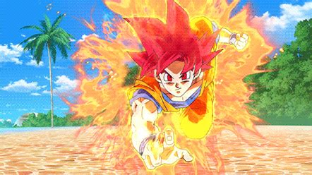  Animado De Super Saiyan Goku Ssj God  Amv Dragonball Z Art