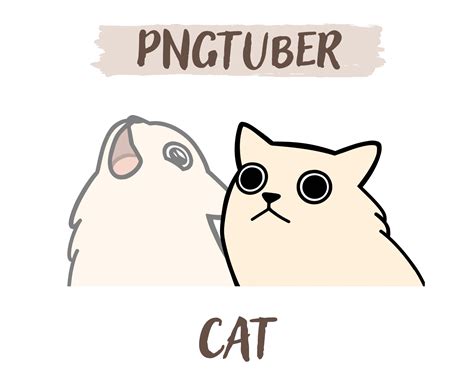 Cat Meme Pngtuber Cute Vtuber Model Chibi Cat Twitch Kitty Youtube Stream Png