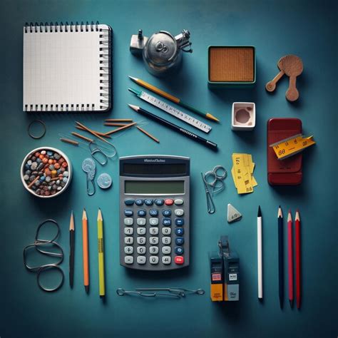 Premium Photo Photo School Tools With Calculator