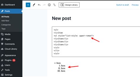 How To Create And Customize Nested Lists In WordPress