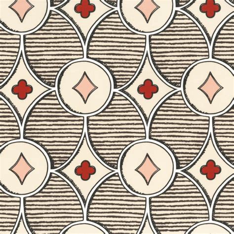 Quatrefoil Print On Cotton Ground Quatrefoil Fabric Quatrefoil