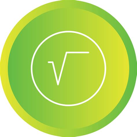 Beautiful Square Root Symbol Line Vector Icon 17486522 Vector Art At
