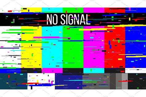 No Signal Tv Test Television Error Illustrations ~ Creative Market