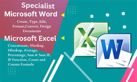 create edit format design and type microsoft word and ms excel
