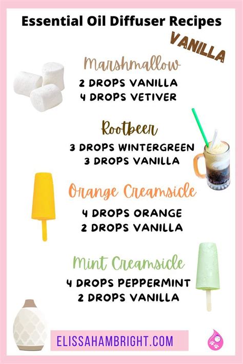 Vanilla Essential Oil Blends Diffuser Essential Oil Diffuser Blends