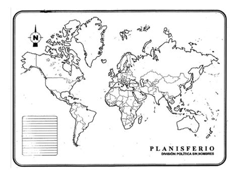 Planisferio Sin Nombres Mapa Piezas T Carta MercadoLibre