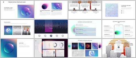 최소한의 프리젠테이션 화려한 그라데이션 흐리게 및 기하학적 배경 포트폴리오 템플릿 책자 커버 벡터 디자인입니다 전단지 전단지 브로셔 리포트 마케팅에 대 한 프레 젠 테이 션