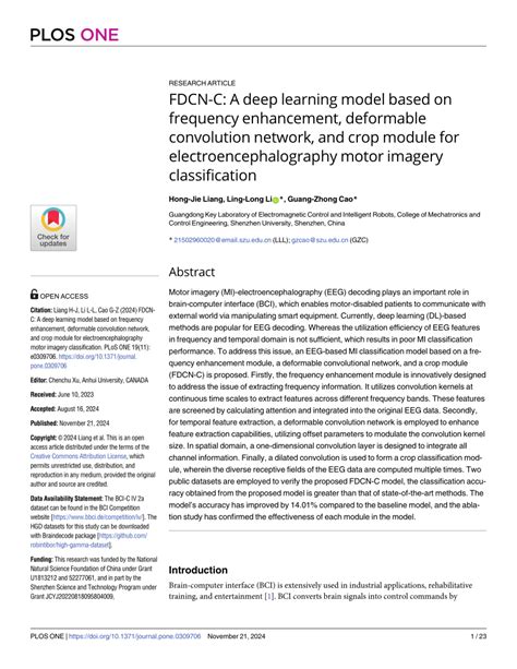 Pdf Fdcn C A Deep Learning Model Based On Frequency Enhancement Deformable Convolution