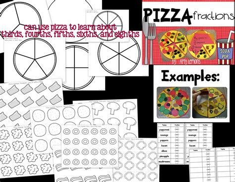Fraction Pizza Math Craft And Activity Parts Of A Whole Fractions