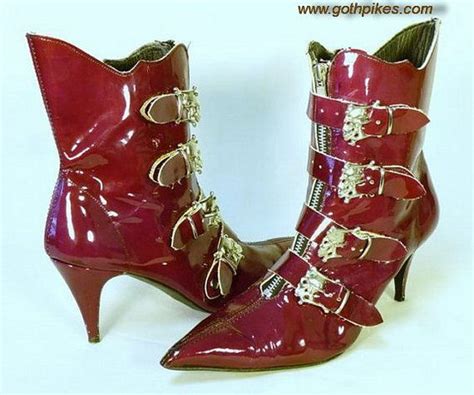 Goth Pikes Heels X4 Skulls Winklepickers Buckle Boots Gothic Batcave