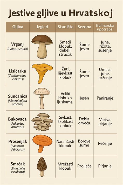 Jestive Gljive U Hrvatskoj Najpoznatije Vrste I Kako Ih Prepoznati Priroda Hrvatske