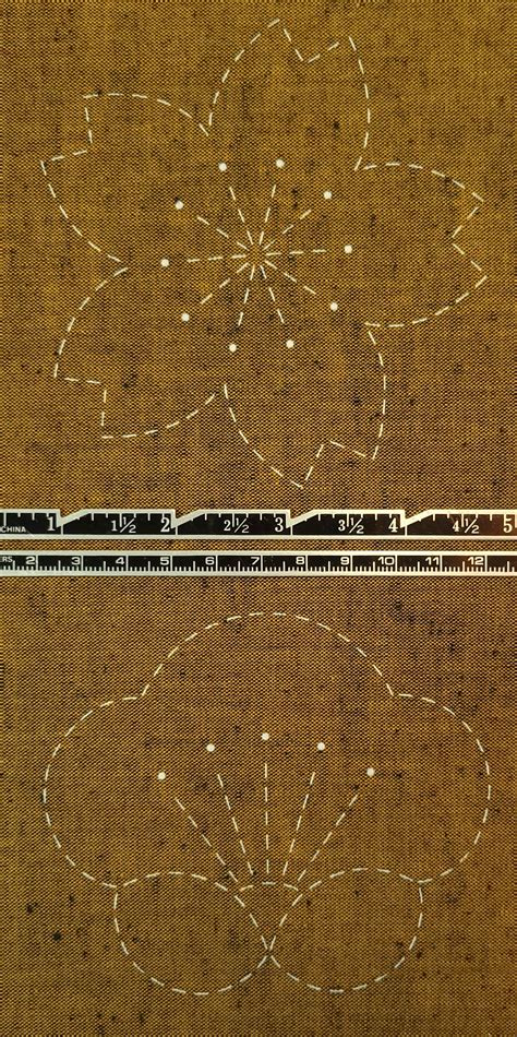 Bebe Bold Sashiko Pre Printed Wash Away Panel Traditonal Patterns And Floral Crests On Tsumugi