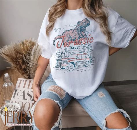 Vintage Jurassic Park Comfort Colors Shirt Jurassic Park Dinosaur T