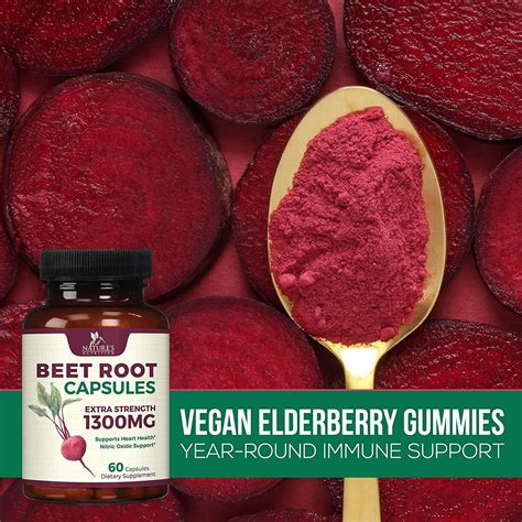 Beet Root Capsules 1300mg Usa Bottled Natural Beetroot Extract