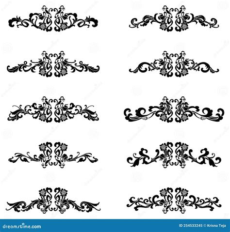 vintage text separator stock vector illustration of border 254533245