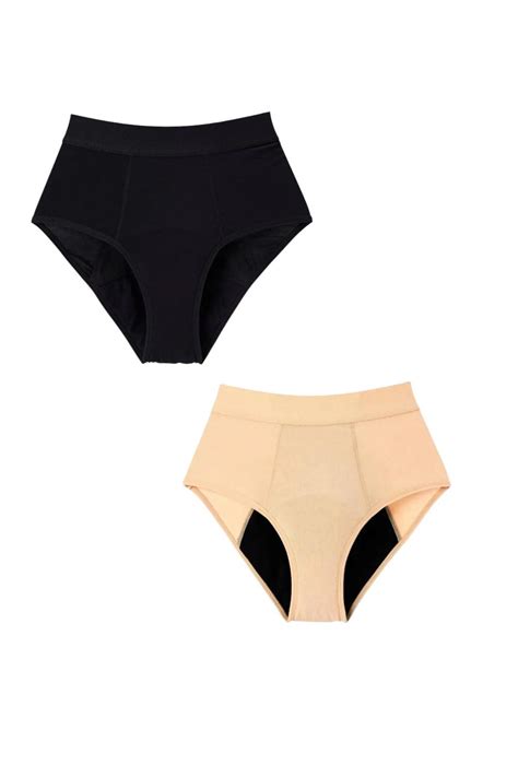 Rhonda Shear Womens 2 Pack Shear Bambooblend Brief Panty Blackbeige