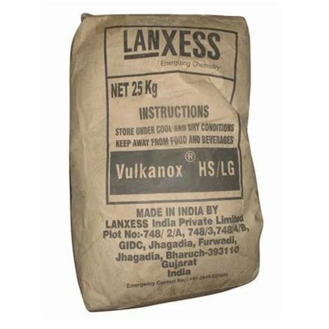 Lanxess Vulkanox Hslg Rubber Chemicals Bag Packaging Size 25kg At ₹ 245kg In Faridabad