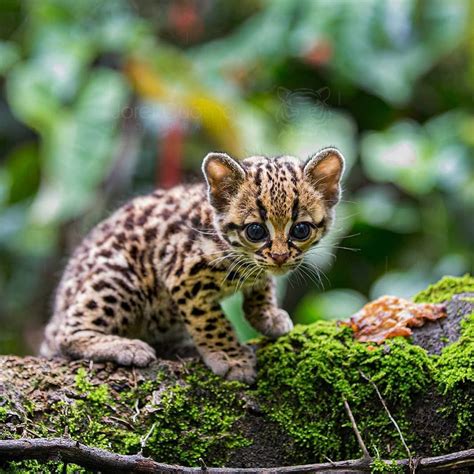 Ocelot Kitten In The Wild