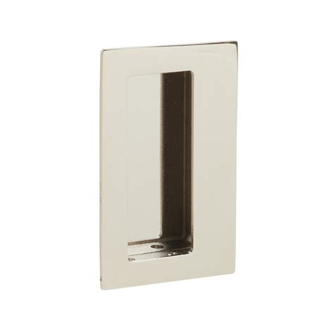 Mortise Pocket Door Hardware Collection 4 Rectangular Flush Pull With Offset Pocket In