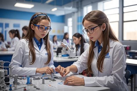 Premium Ai Image Empowering Tomorrows Innovators Girls In Futuristic