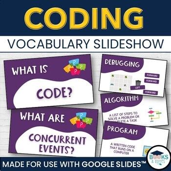 Coding Vocabulary Definitions Slideshow For Google Slides By Books And Bytes