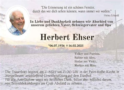 Herbert Ehser Bestattungen Brand