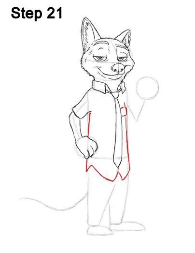 How To Draw Nick Wilde From Zootopia