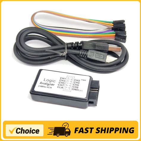 Usb Logic Analyzer 24m 8ch Microcontroller Arm Fpga Debug Tool 8