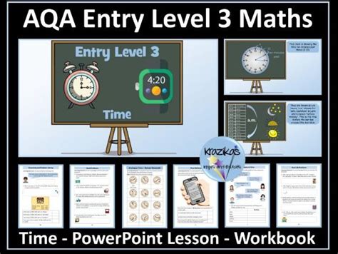 Aqa Entry Level 3 Maths Powerpoint Lessons And Workbooks Bundle Teaching Resources