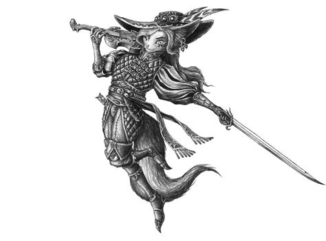 [commission] Cu Sidhe Kitsune Bard By S0ulafein On Deviantart