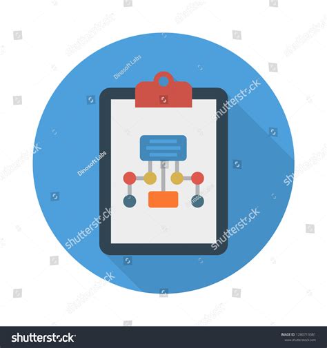 Clipboard Flowchart Hierarchy Stock Vector Royalty Free 1280713381