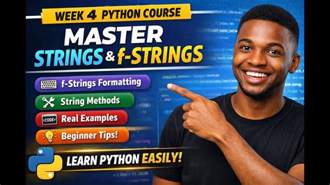 Week 4 Python Tutorial Master Strings And F Strings Python String