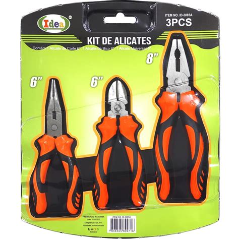 Kit Jogo Alicate Ferramentas Utilidades Universal Corte Bico