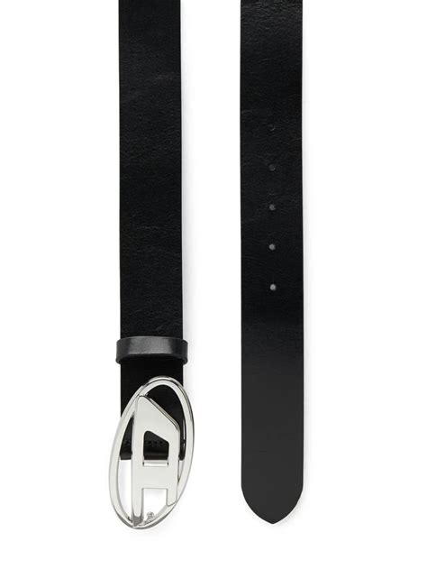 Diesel เข็มขัดผู้ชาย Oval D Logo B 1dr W เข็มขัดสีดำ ของแท้ 100 Central Online