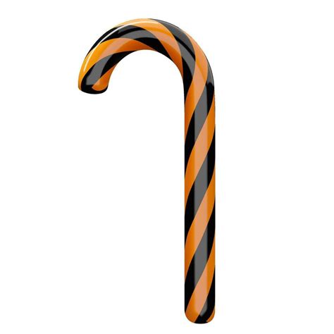 Halloween 3d Candy Cane With Orange And Black Stripes 26581120 Vector