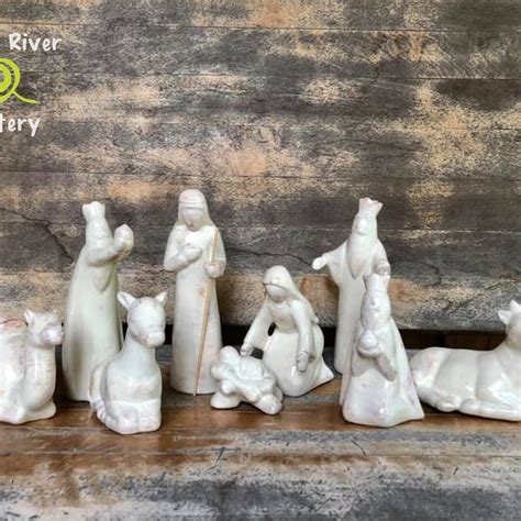 Ceramic Nativity Set Etsy