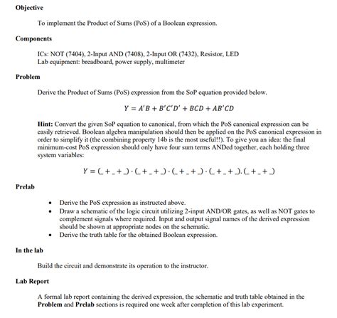 solved roblem derive the product of sums pos expression