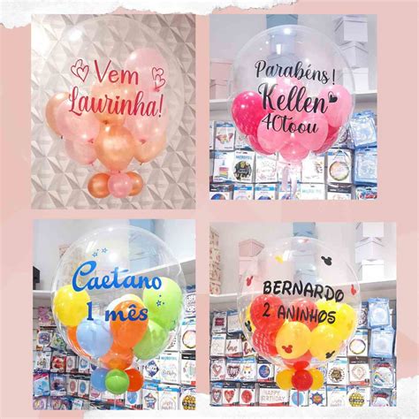 Bubble 24 Personalizado C GÁs HÉlio Unid DÊcor Balões