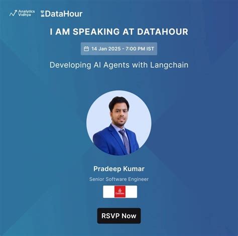 pradeep kumar on linkedin i m speaking at datahour by analytics vidhya