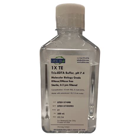 1x Te Tris Edta Buffer 500 Ml