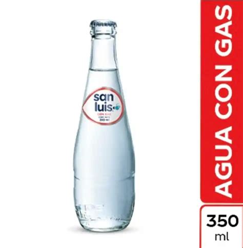 Agua Mineral San Luis Con Gas Botella Vidrio 350ml Rappi