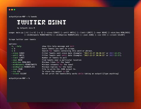 Tweedsan Advanced Twitter Scraping And Osint Tool Written In Python That