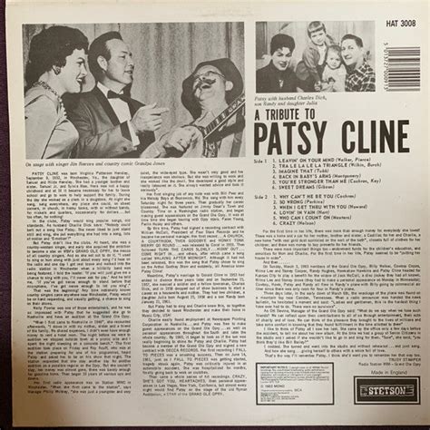 Buy Patsy Cline A Tribute To Patsy Cline Lp Comp Mono Re Online For The Lowest Price At