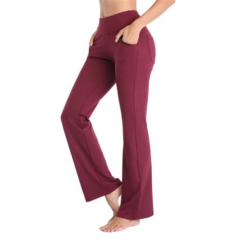 Zrbywb Womens Yoga Pants Ladies High Waist Flare Leggings Wide Straight