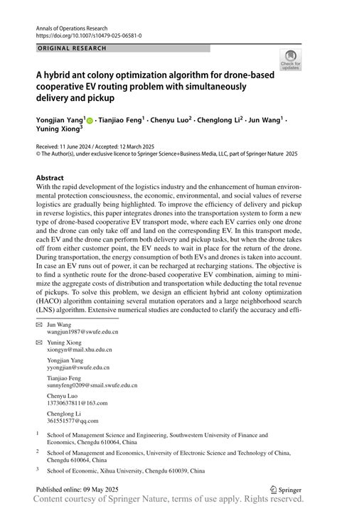 A Hybrid Ant Colony Optimization Algorithm For Drone Based Cooperative
