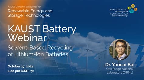 Solvent Based Recycling Of Lithium Ion Batteries Webinar