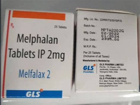 Melphalan 2 Mg Tablets At ₹ 1800 Bottle Alphalan Melphalan Tablets In New Delhi Id